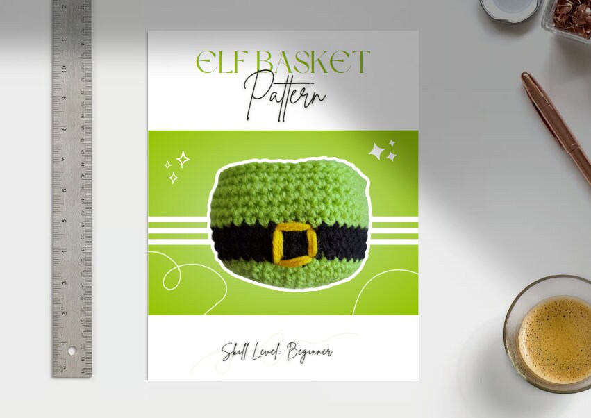 Elf Basket Crochet Pattern - Crochet Pattern - Holiday Gift - Holiday ...