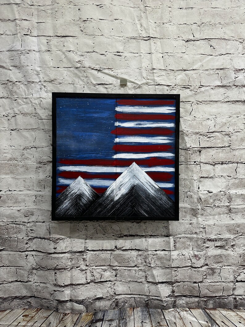 Rustic Electrical Panel Cover USA Starry Night Mountain Art Design ...