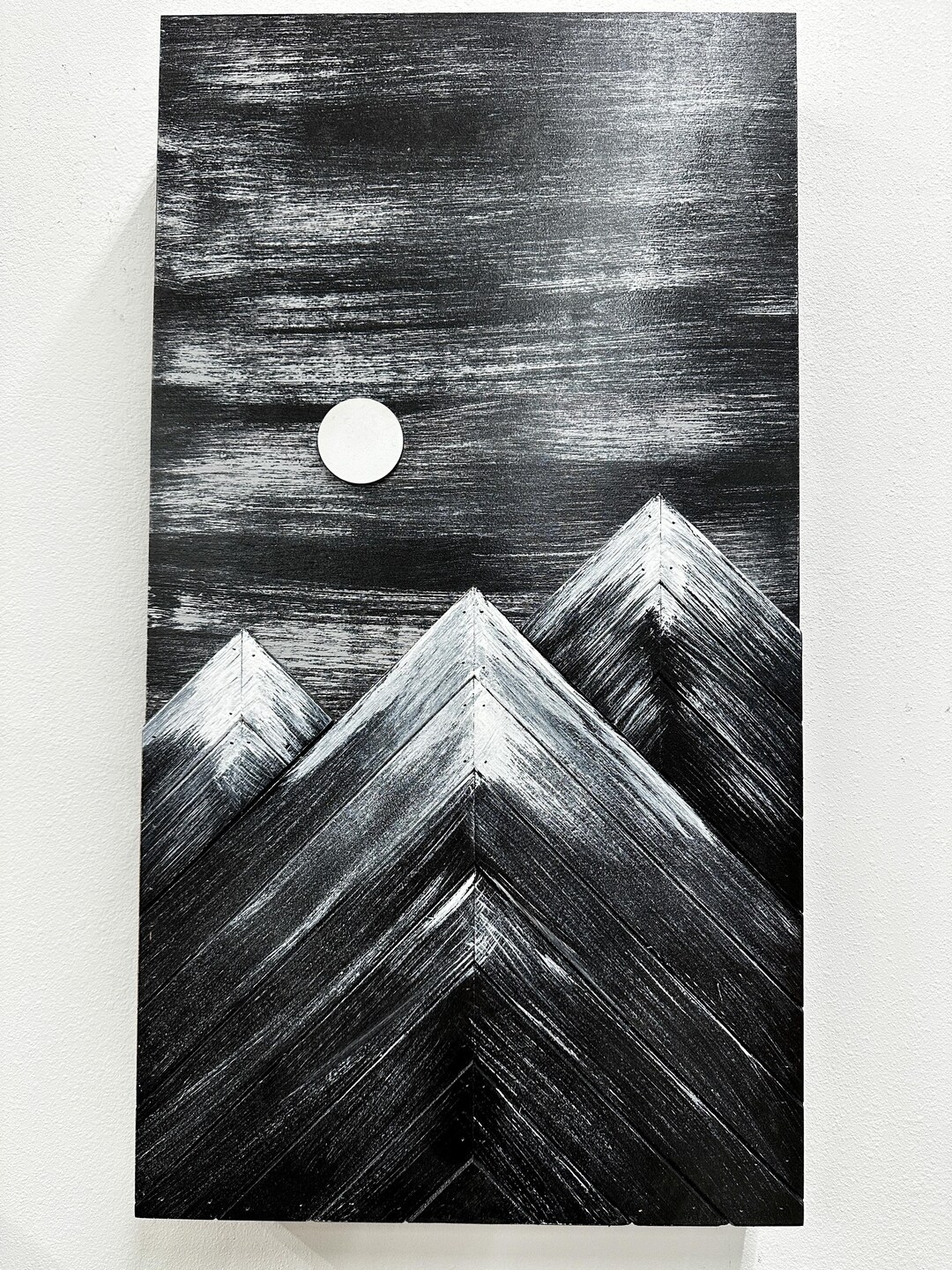 Rustic Electrical Panel Cover -black/white Mountain Art Design-custom ...