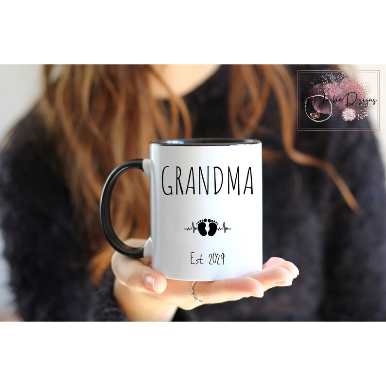 Grandma Est 2024 Mug, Pregnancy Announcement Gift, New Grandma to Be ...