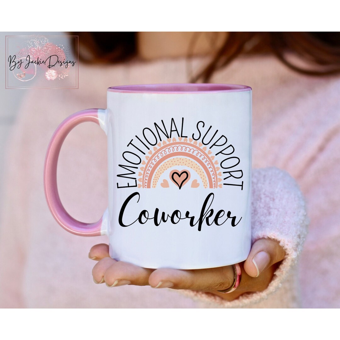 Emotional Support Coworker Mug, Work Bestie Gift, Coworker Bestie Mug ...
