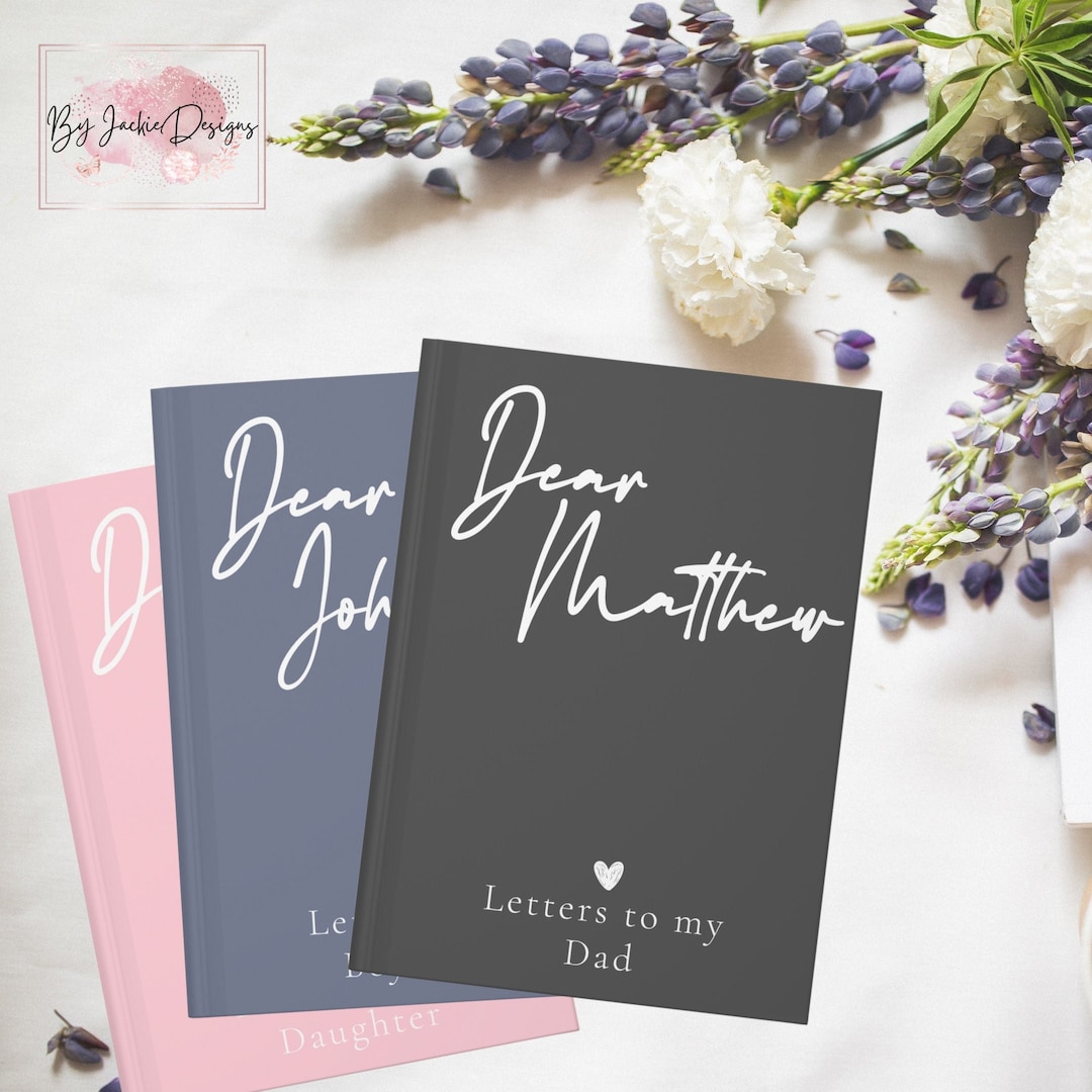 Letters to My Dad Personalized Journal, Dear Dad Custom Name, Hardcover ...