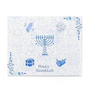 Hanukkah Puzzle Chanukah Puzzle Gift Happy Hanukkah Gift Jewish Holiday ...