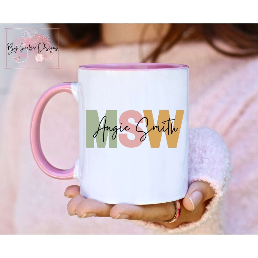 MSW Mug Social Worker Graduation Gift, Social Work Cup, MSW Grad Gift ...