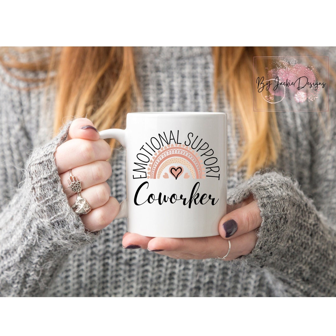 Emotional Support Coworker Mug, Work Bestie Gift, Coworker Bestie Mug ...