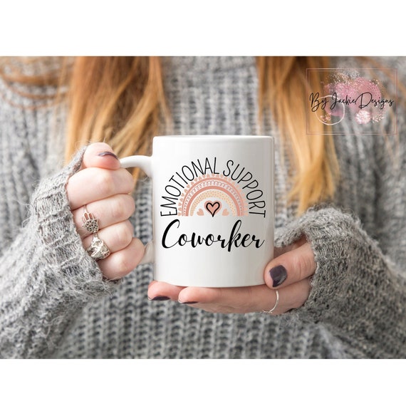 Emotional Support Coworker Mug Work Bestie Gift Coworker - Etsy