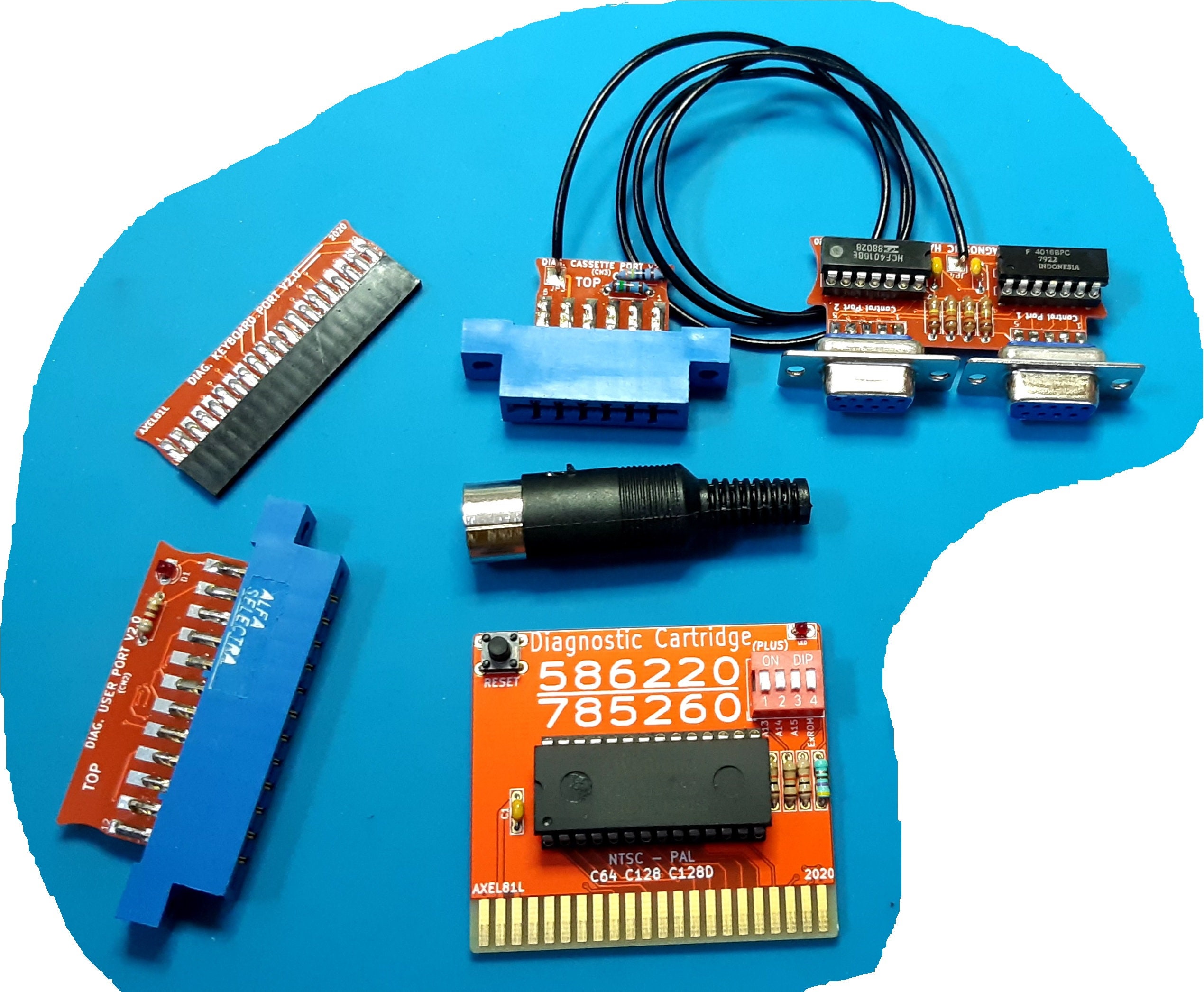 Commodore 64 128 Diagnostic Harness Diagnostic Cartridge Plus 586220 ...