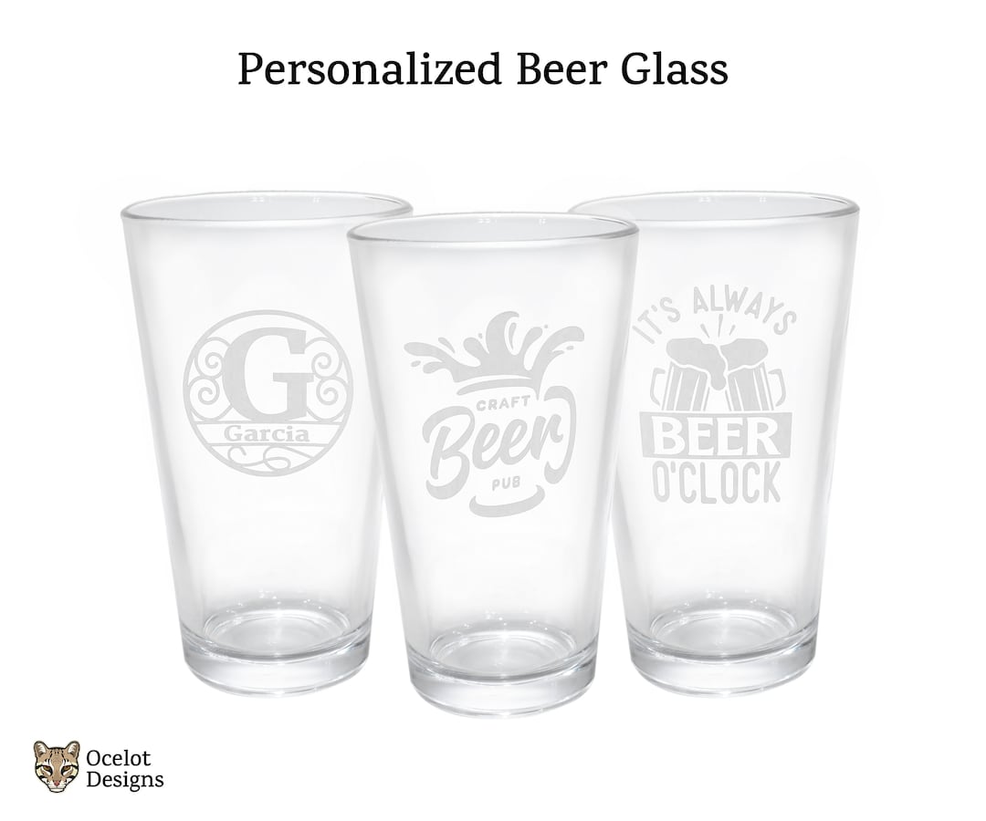 Beer Glass | Personalized Pint Glass | Custom Pint Glass - Etsy