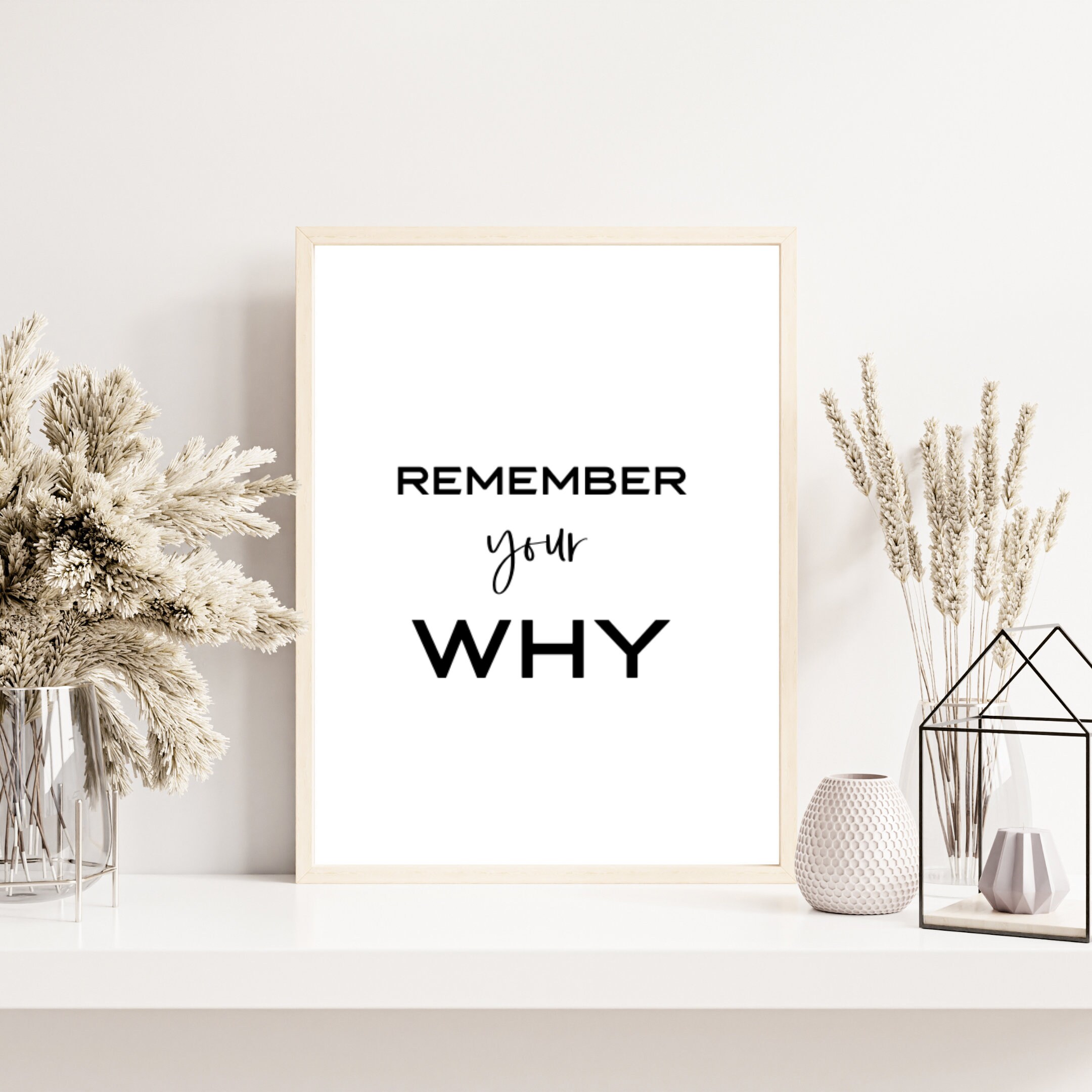 REMEMBER YOUR WHY Affirmation Wall Art to Inspire, Instant Digital ...