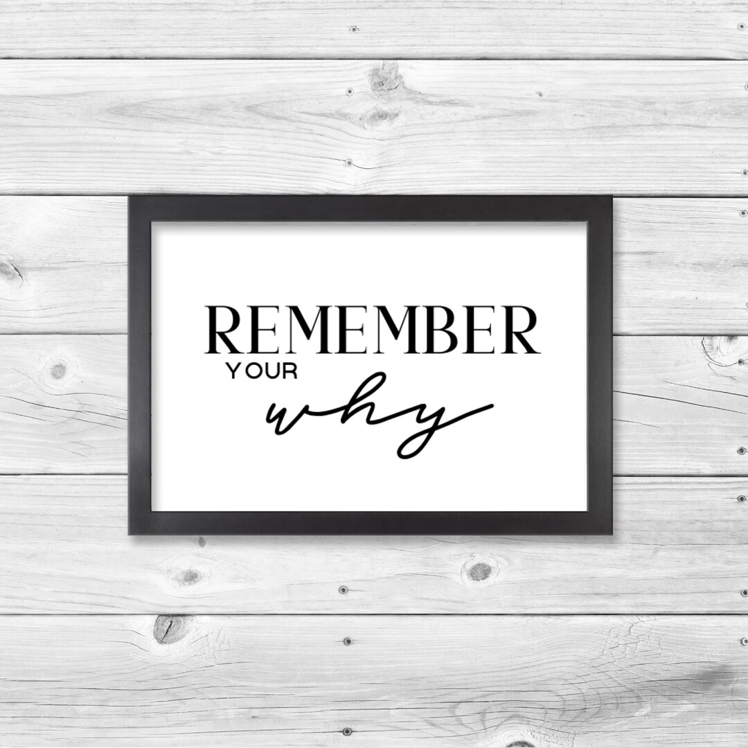 REMEMBER YOUR WHY Affirmation Wall Art to Inspire, Instant Digital ...