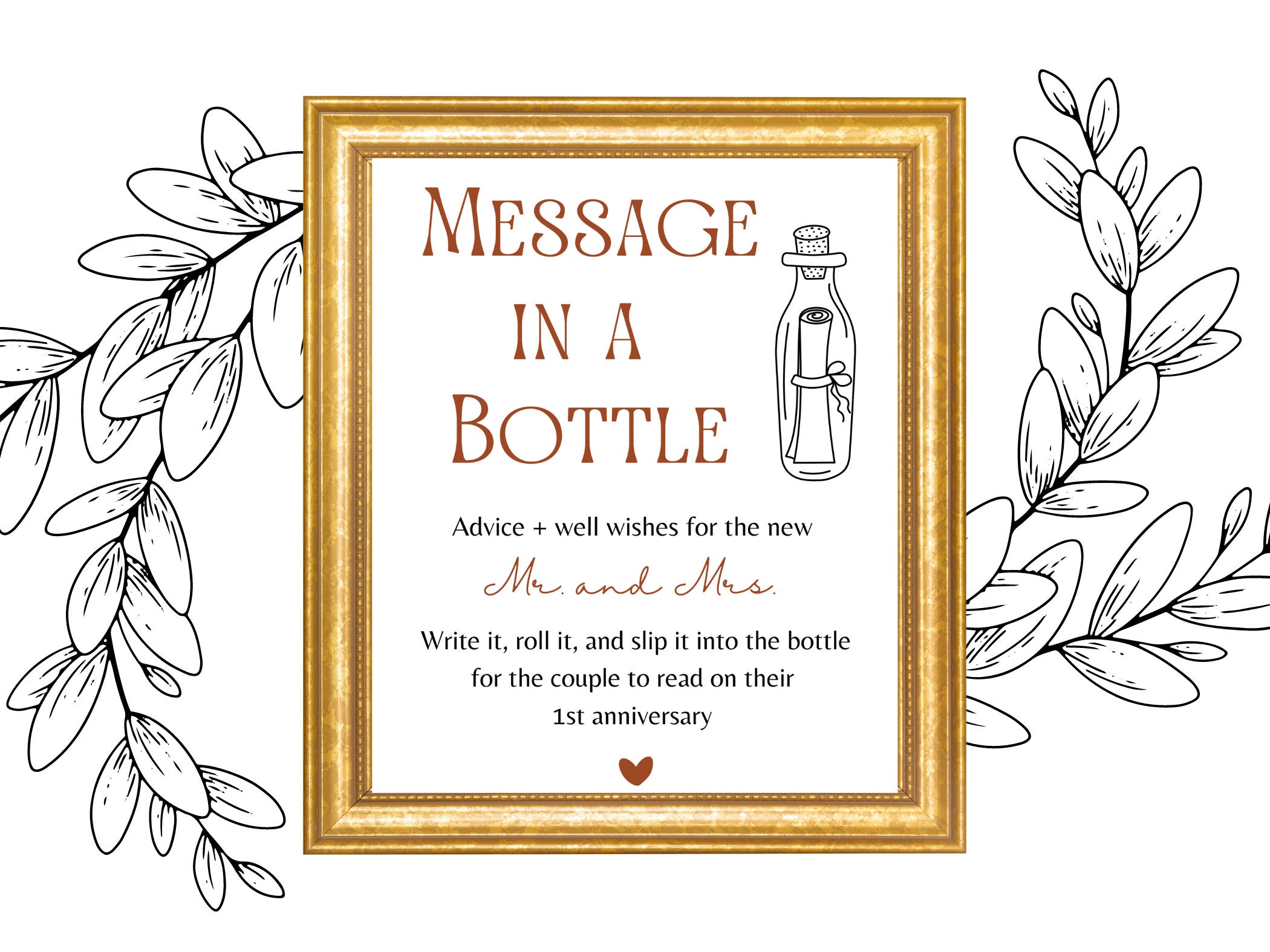 Wedding Message in a Bottle, Message in a Bottle, Guest Book, Note for ...