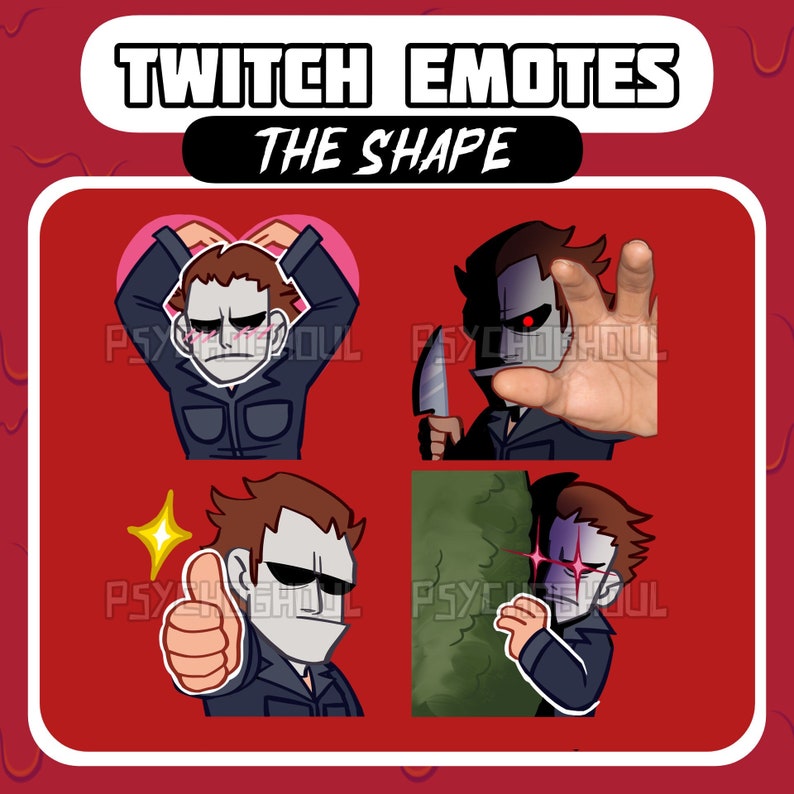 The Shape Emote Set 1 Twitch Discord Streaming Halloween Horror - Etsy