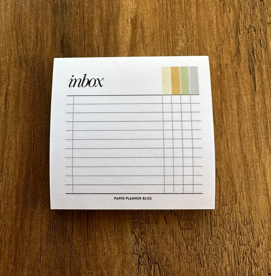 Inbox Sticky Notes Post It Notes Functional Sticky Notes 3 X 3 Minimal ...