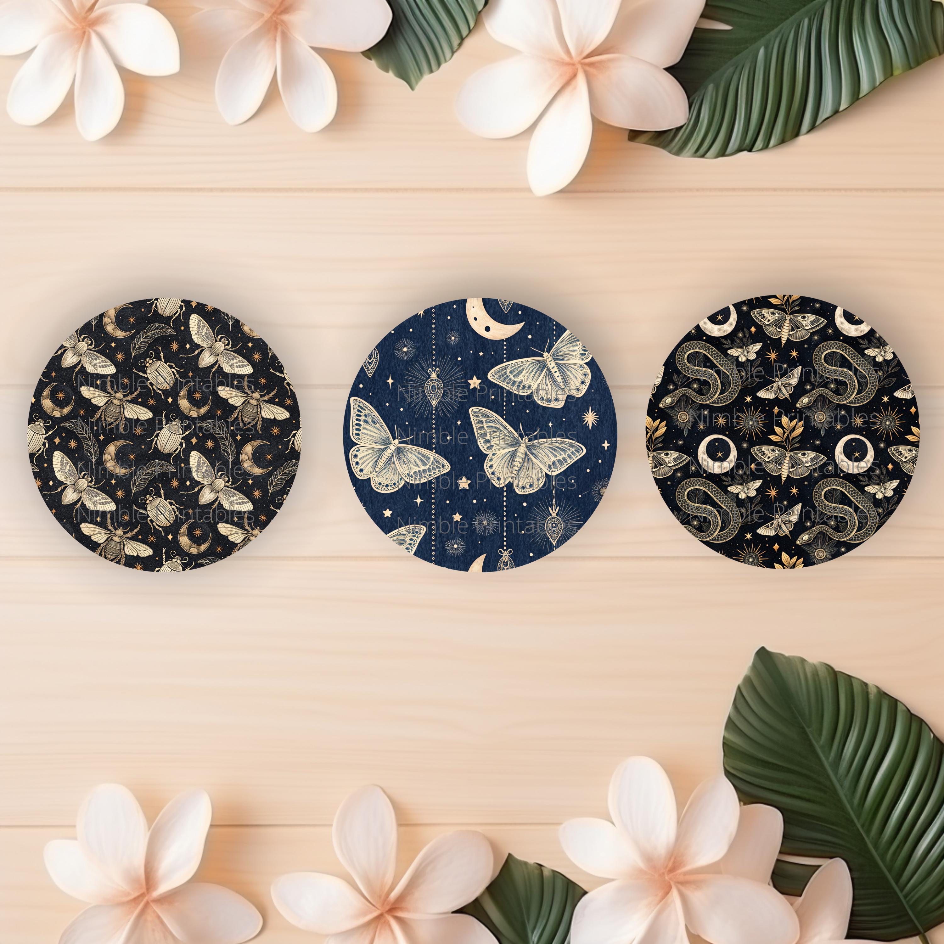 Luna Moth Car Coaster PNG, Instant Downloads Sublimation Design Car ...
