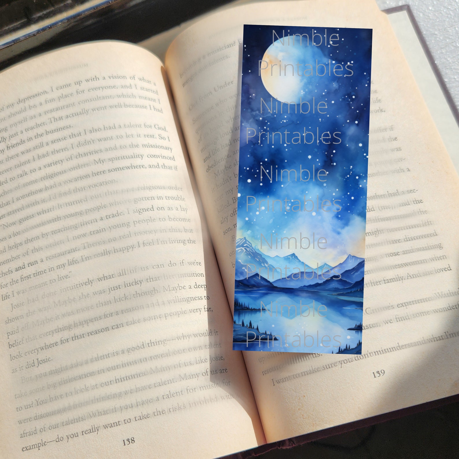 Printable Bookmarks Bundle Celestial Theme, Digital Downloads ...
