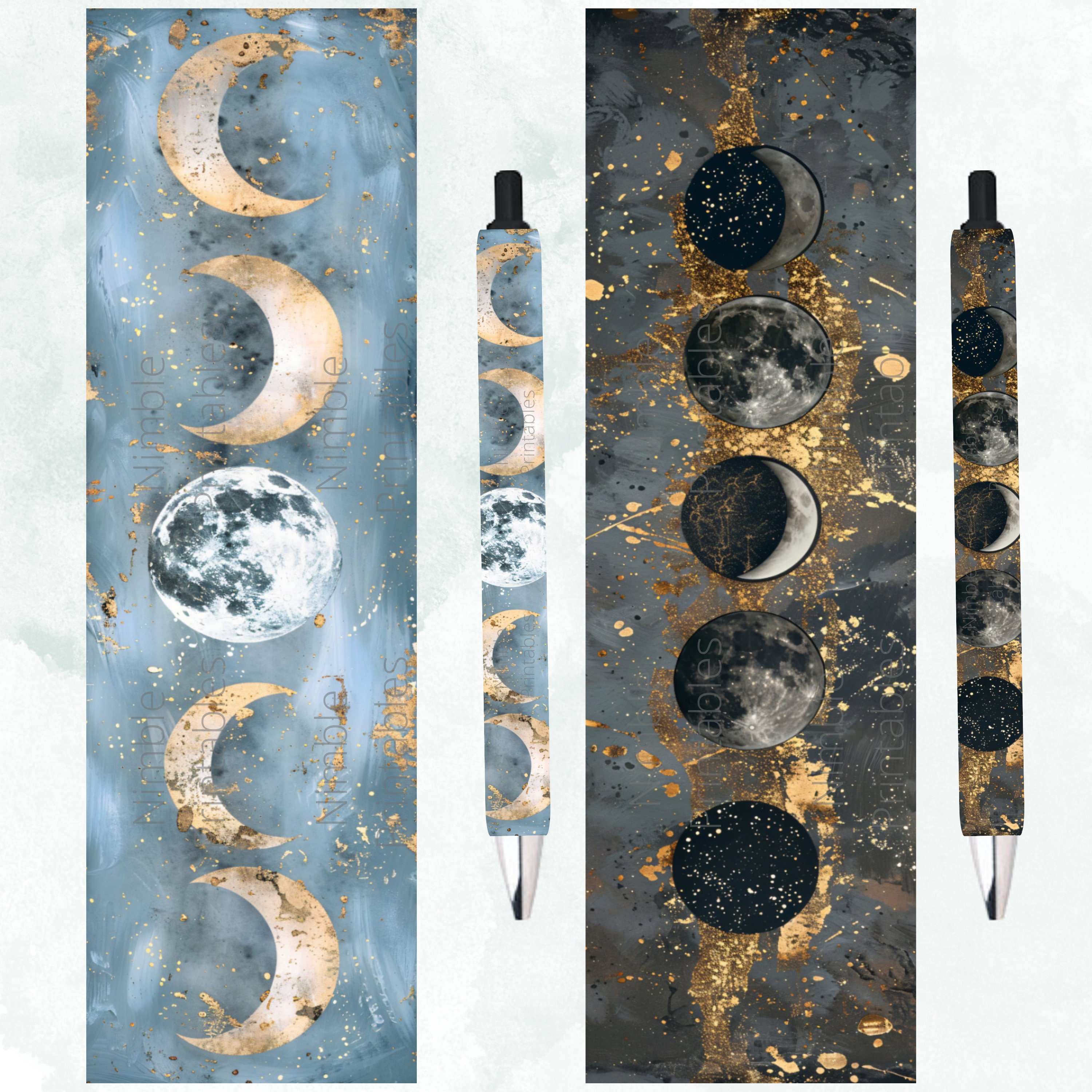 Pen Wrap PNG, Celestial PNG, Glitter Pen Wrap, Ink Joy Pen Wraps ...