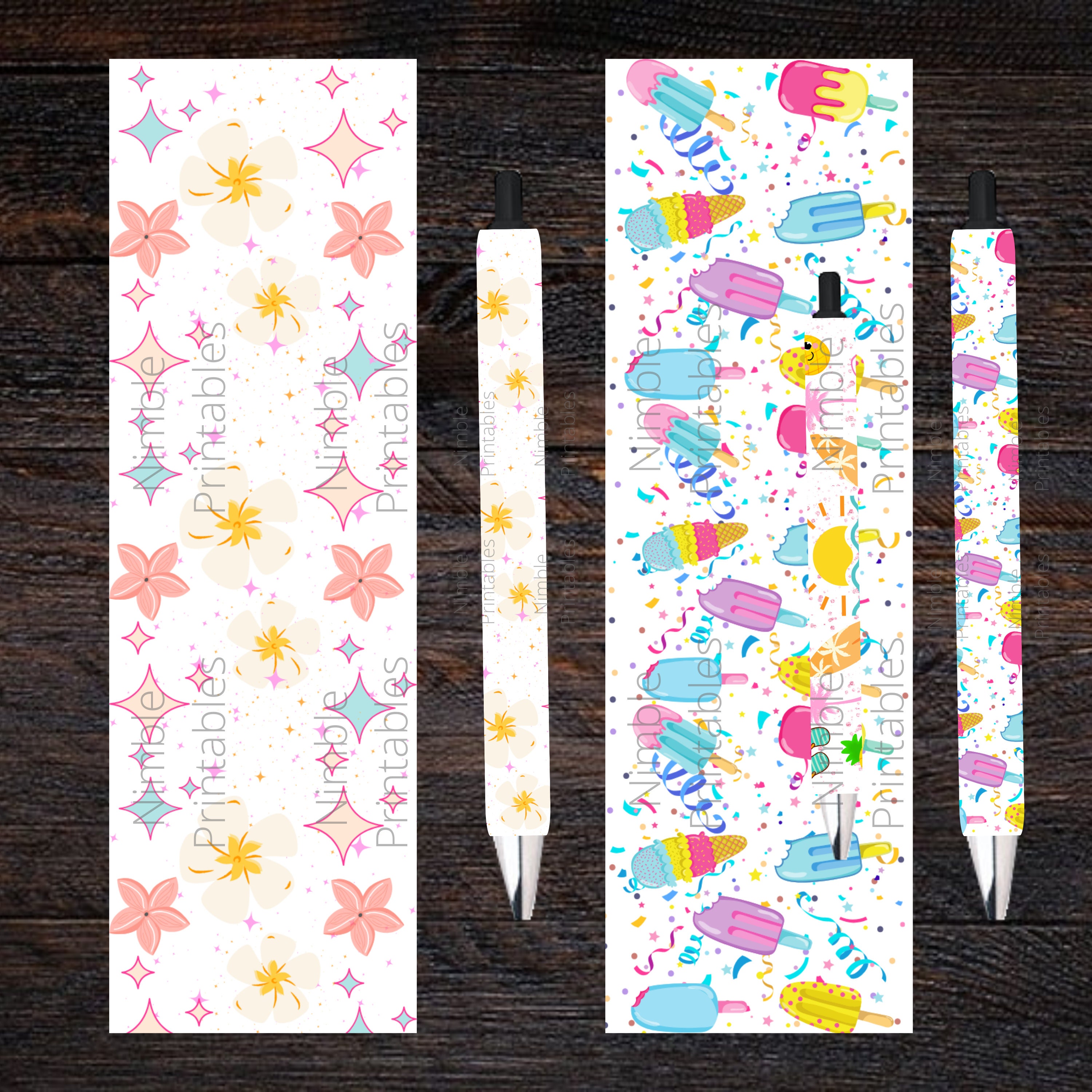 Pen Wraps Bundle Summer PNG, Pen Wrap PNG, Glitter PNG, Boho Png ...