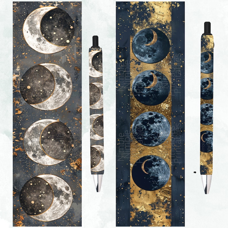 Pen Wrap PNG, Celestial PNG, Glitter Pen Wrap, Ink Joy Pen Wraps ...