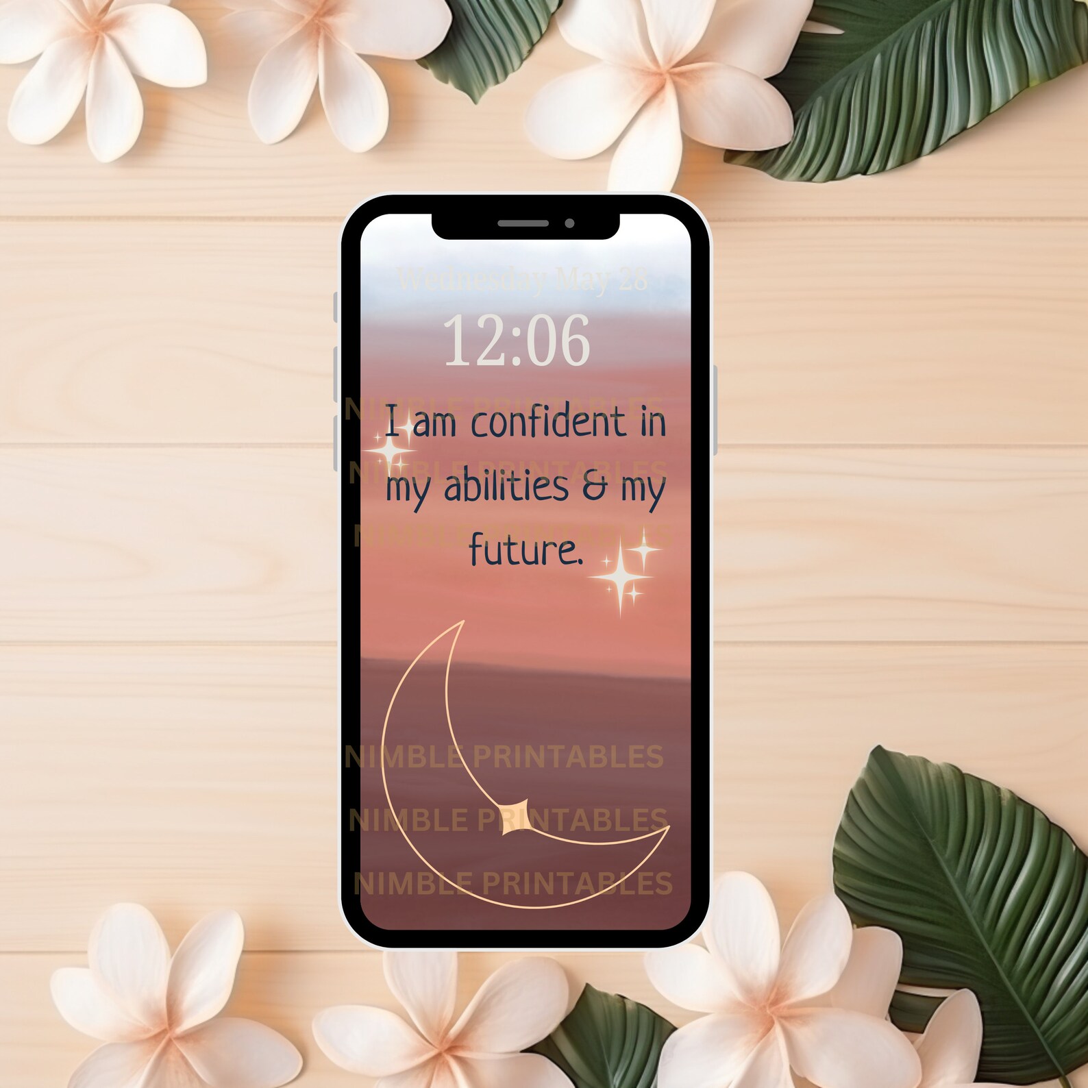 IPhone Wallpaper Positive Affirmations, Phone Background, Lock Screen ...