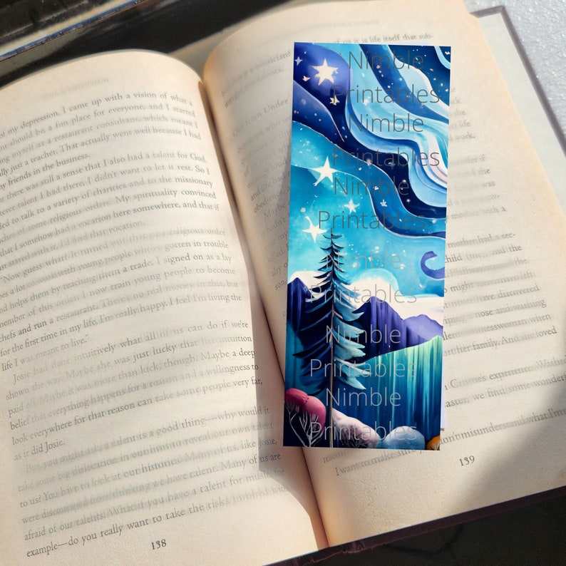 Printable Bookmarks Bundle Night Sky Theme, Digital Downloads ...