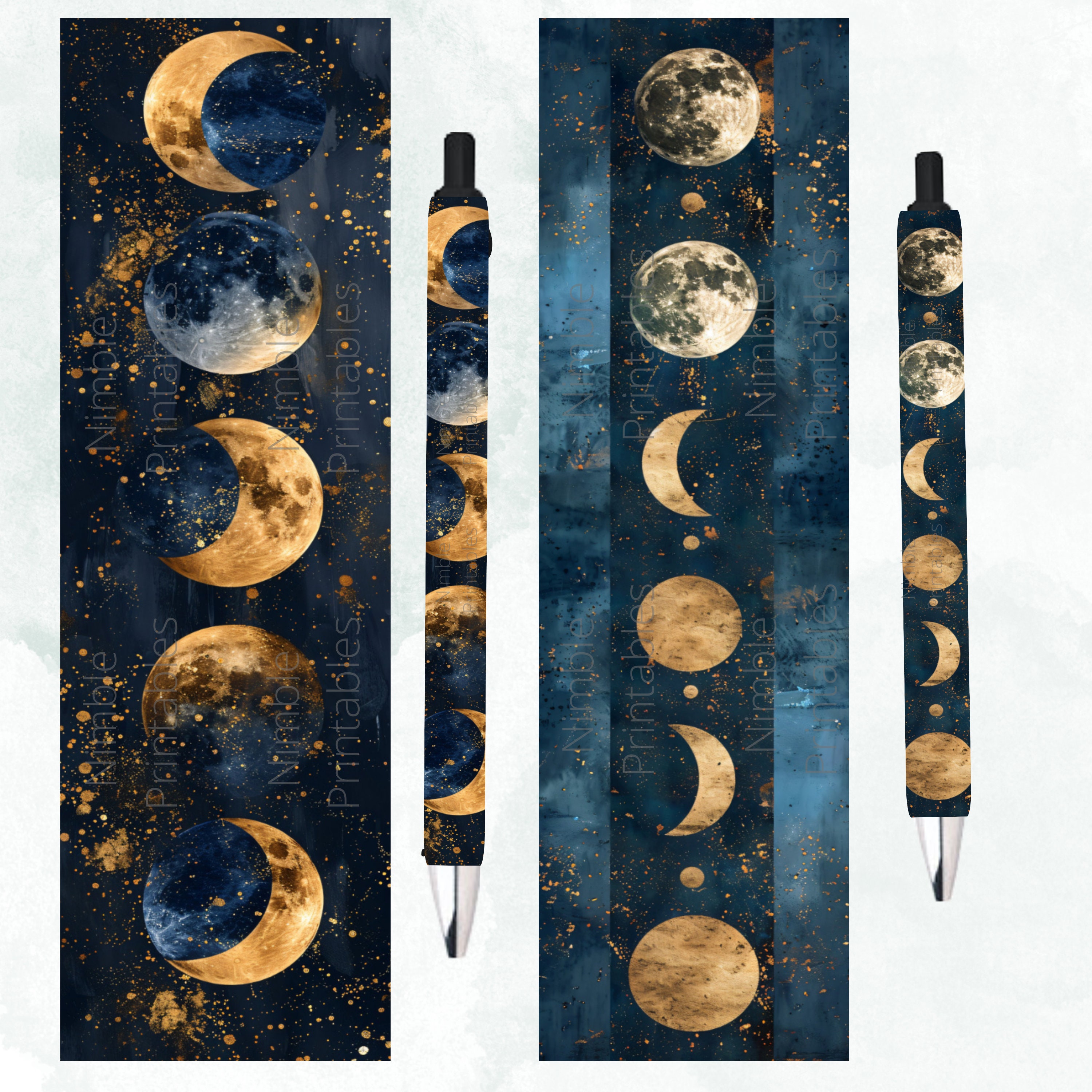 Pen Wrap PNG, Celestial PNG, Glitter Pen Wrap, Ink Joy Pen Wraps ...
