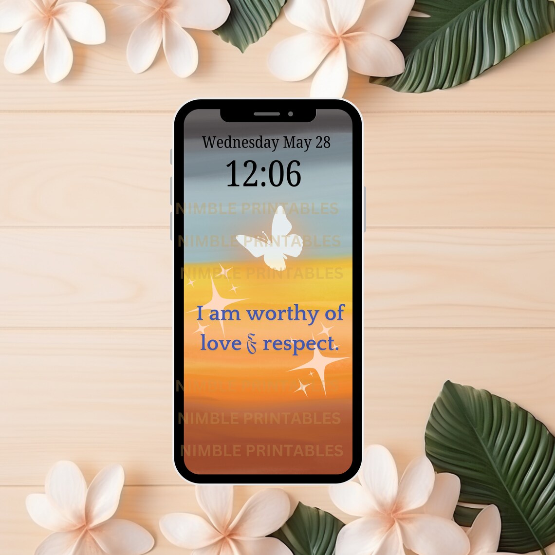 IPhone Wallpaper Positive Affirmations, Phone Background, Lock Screen ...