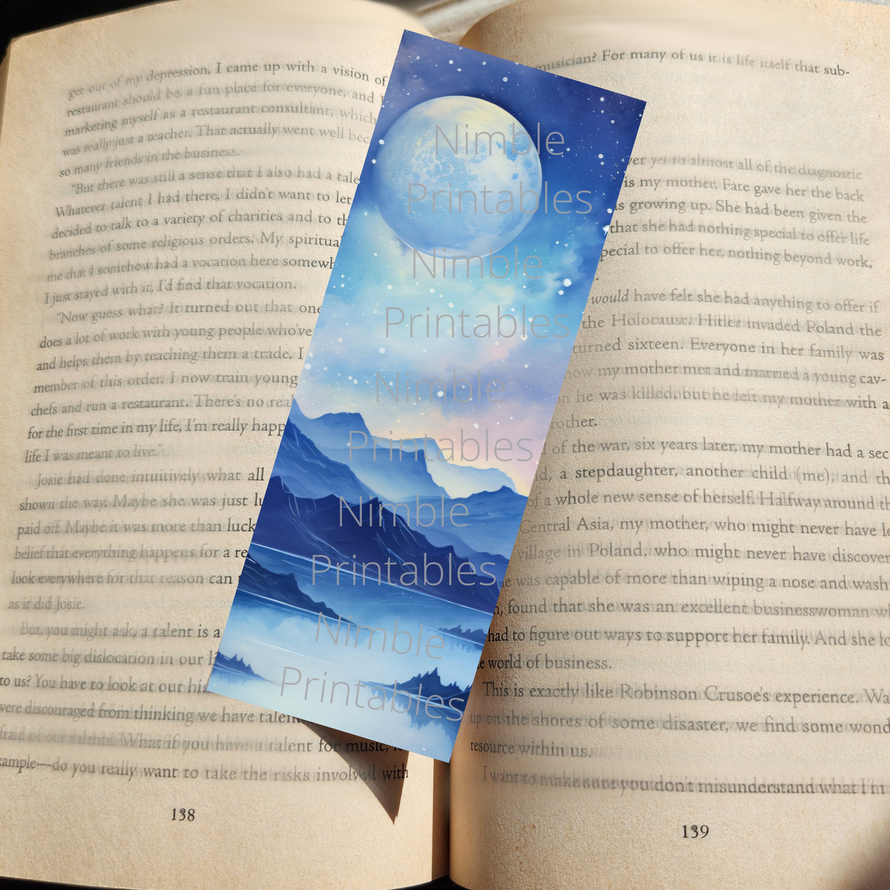 Printable Bookmarks Bundle Celestial Theme, Digital Downloads ...