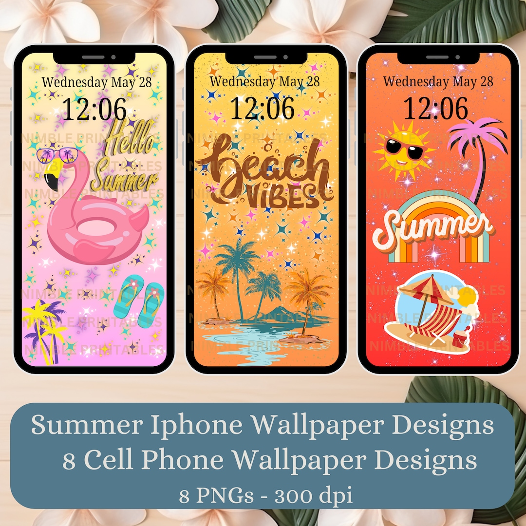 Hello Summer iPhone Wallpaper, Good Vibes, Summer Vibes, Moon PNG ...