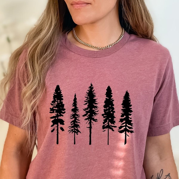 Pine Trees T Shirt - Etsy