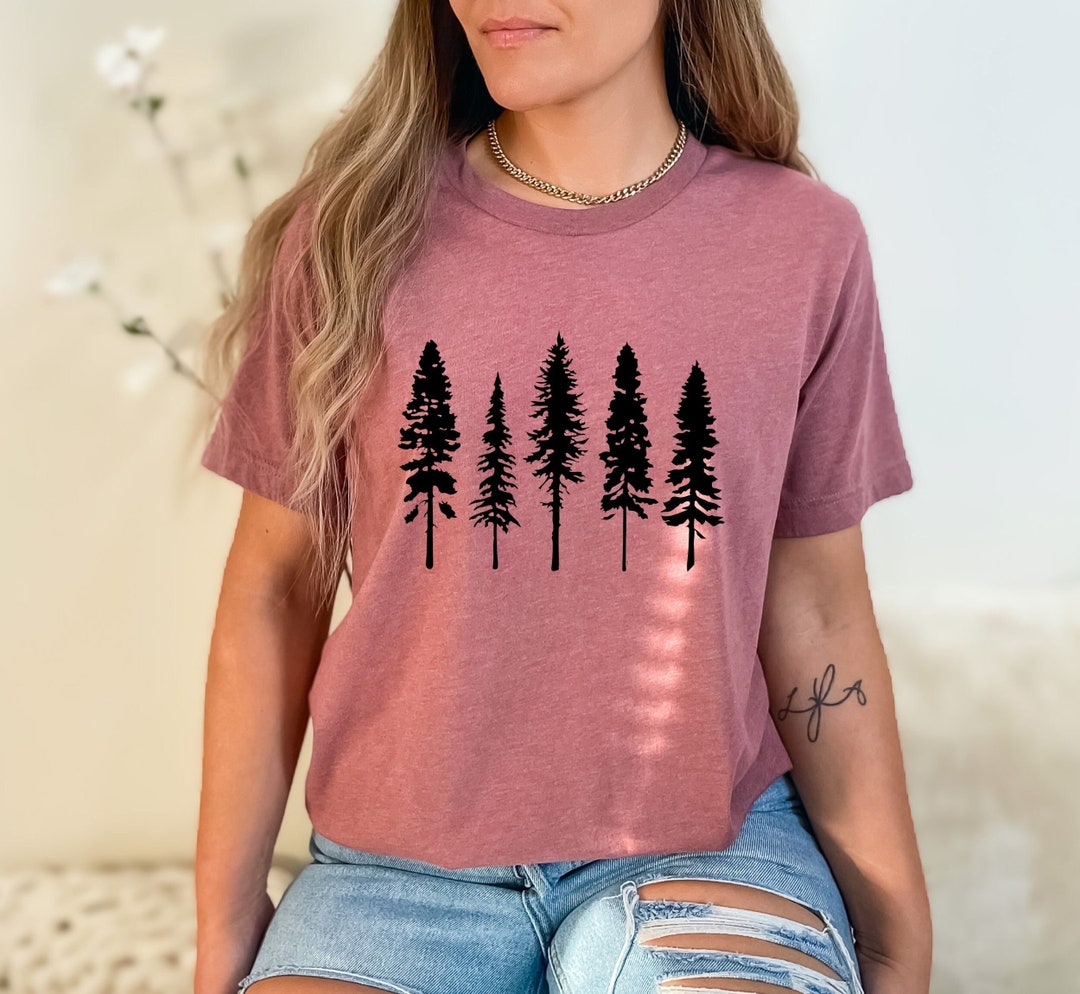 Tree Shirt, Pine Trees Shirt, Forest Shirt, Adventure Shirt, Camp Shirt ...