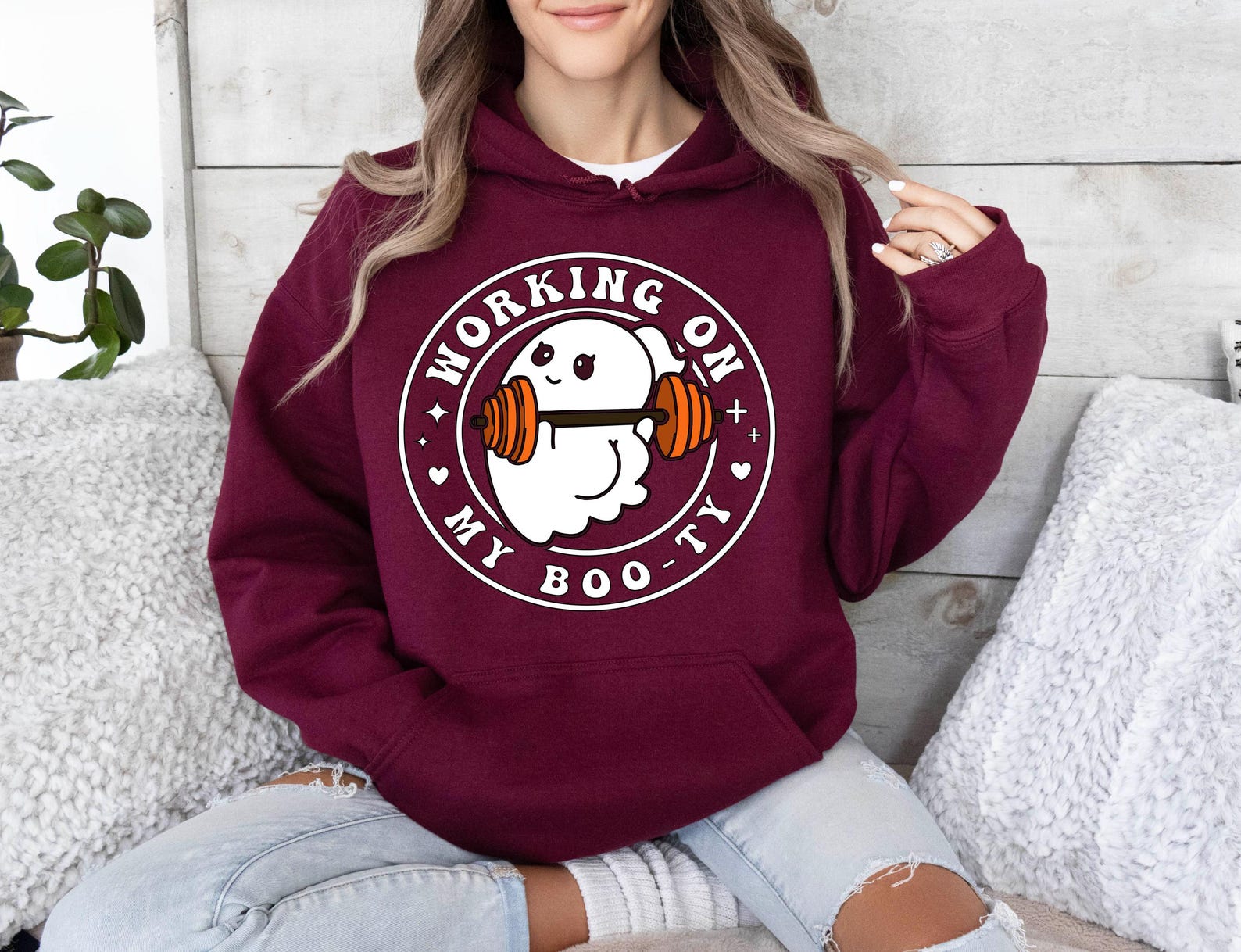 Working on My Booty Sweatshirt,ghost Booty Shirt,ghost Shirt,boby ...