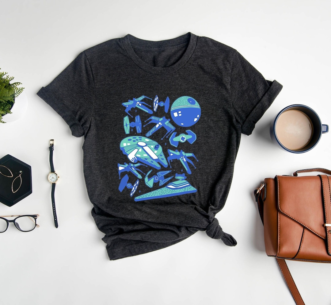 Star Wars Spaceship Collage Shirt, Disney Star Wars Millennium Falcon ...