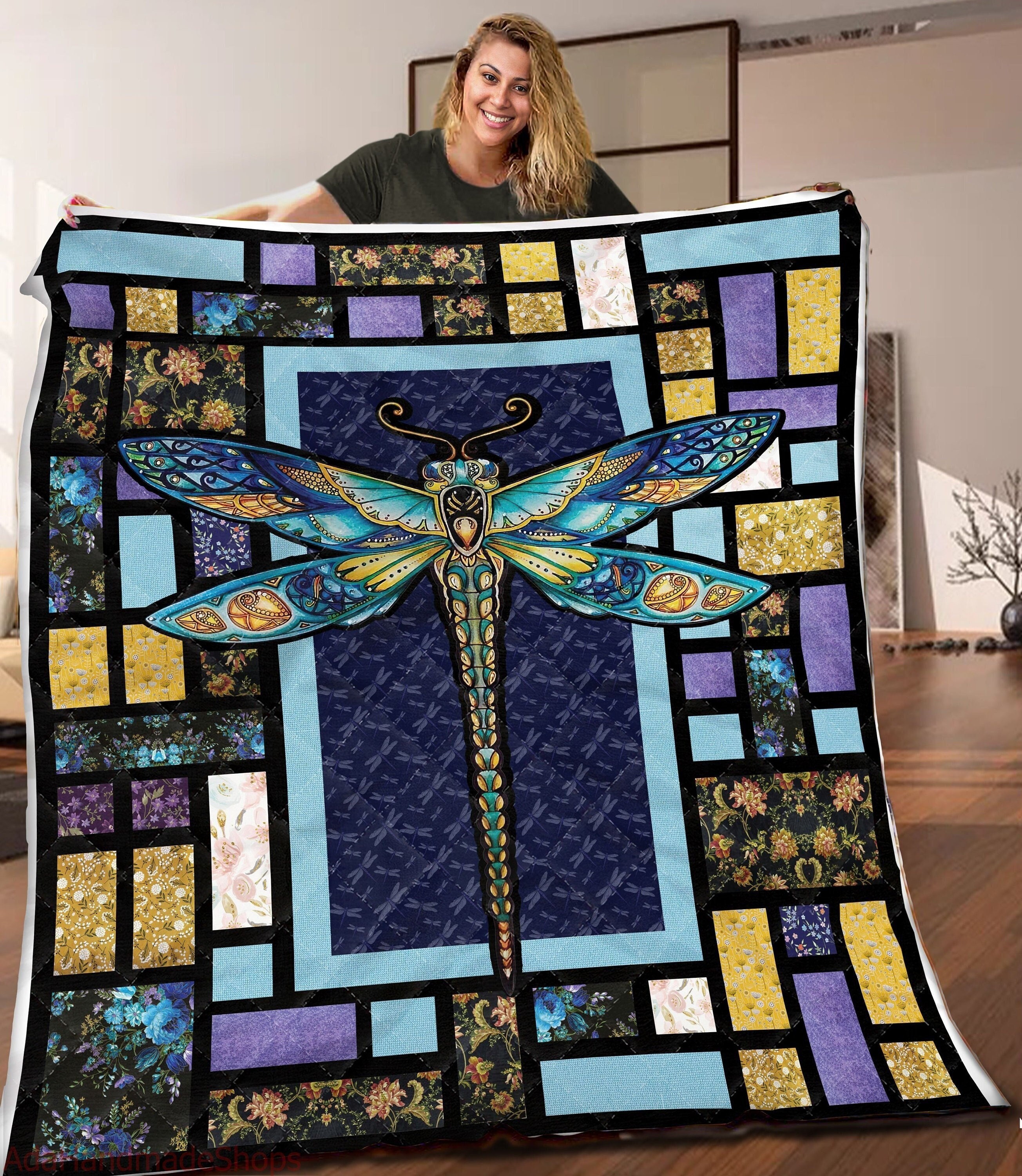 Dragonfly Stencil Quilt