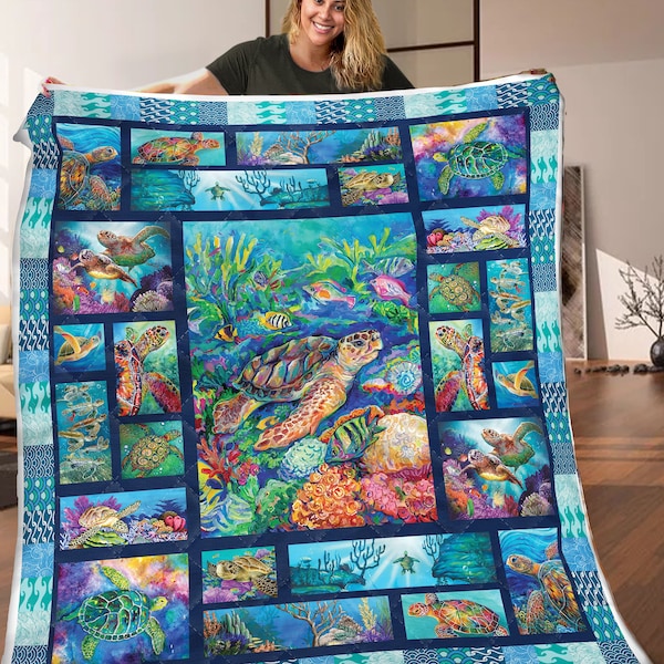 Turtle Quilt - Etsy