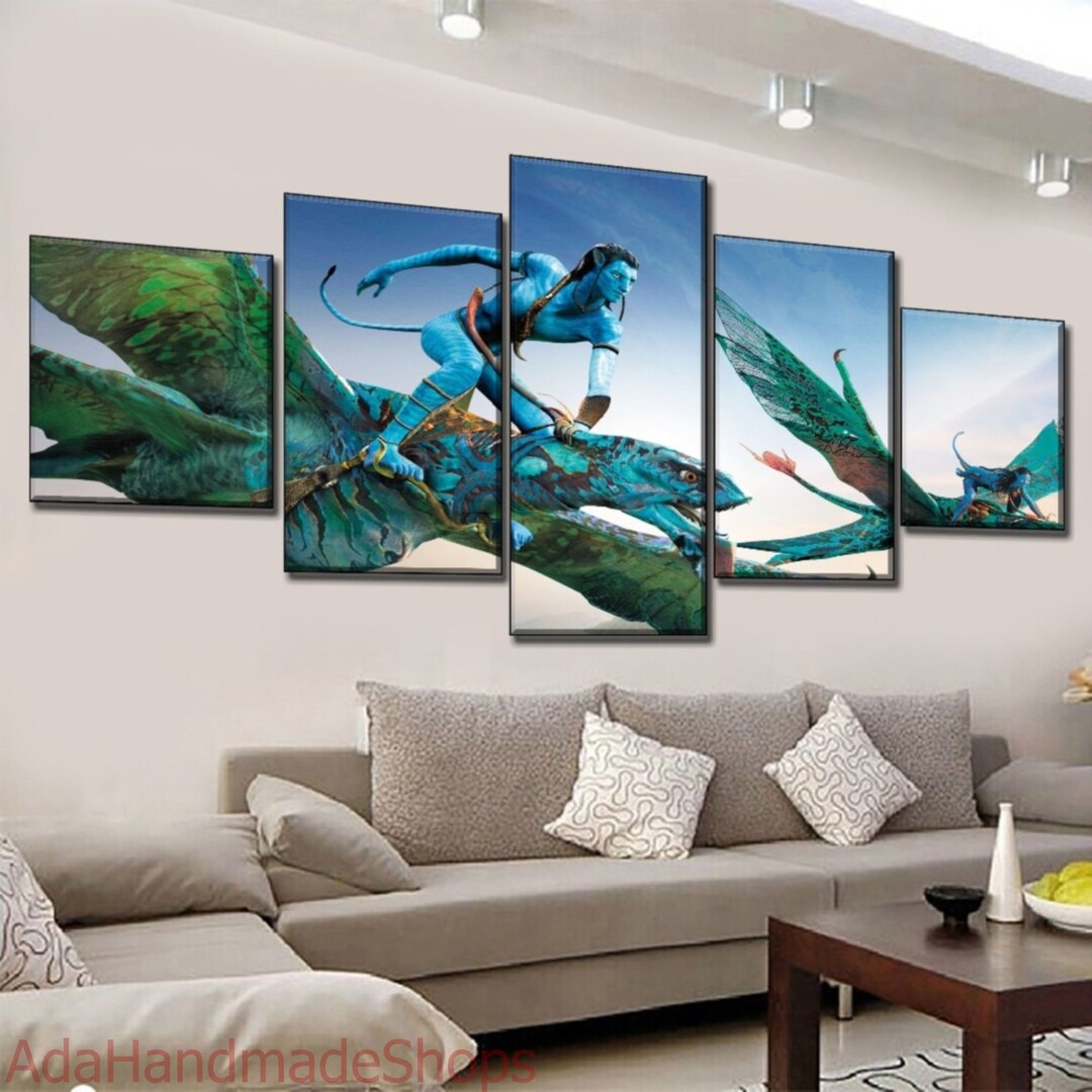 Avatar Jake Sully Movie Custom 3 5 Pieces Panels Canvas Wall - Etsy