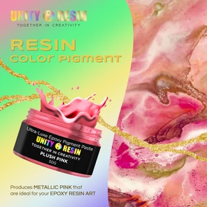 Ultra- Luxe' Epoxy Pigment Paste-plush PINK, Resin Art, Pink Mica ...