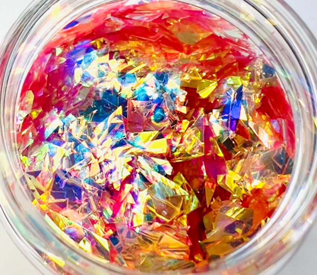 Designer Glitter ILLUMINATING FIRE Opal/chunky Glitter Flakes/ Gold ...