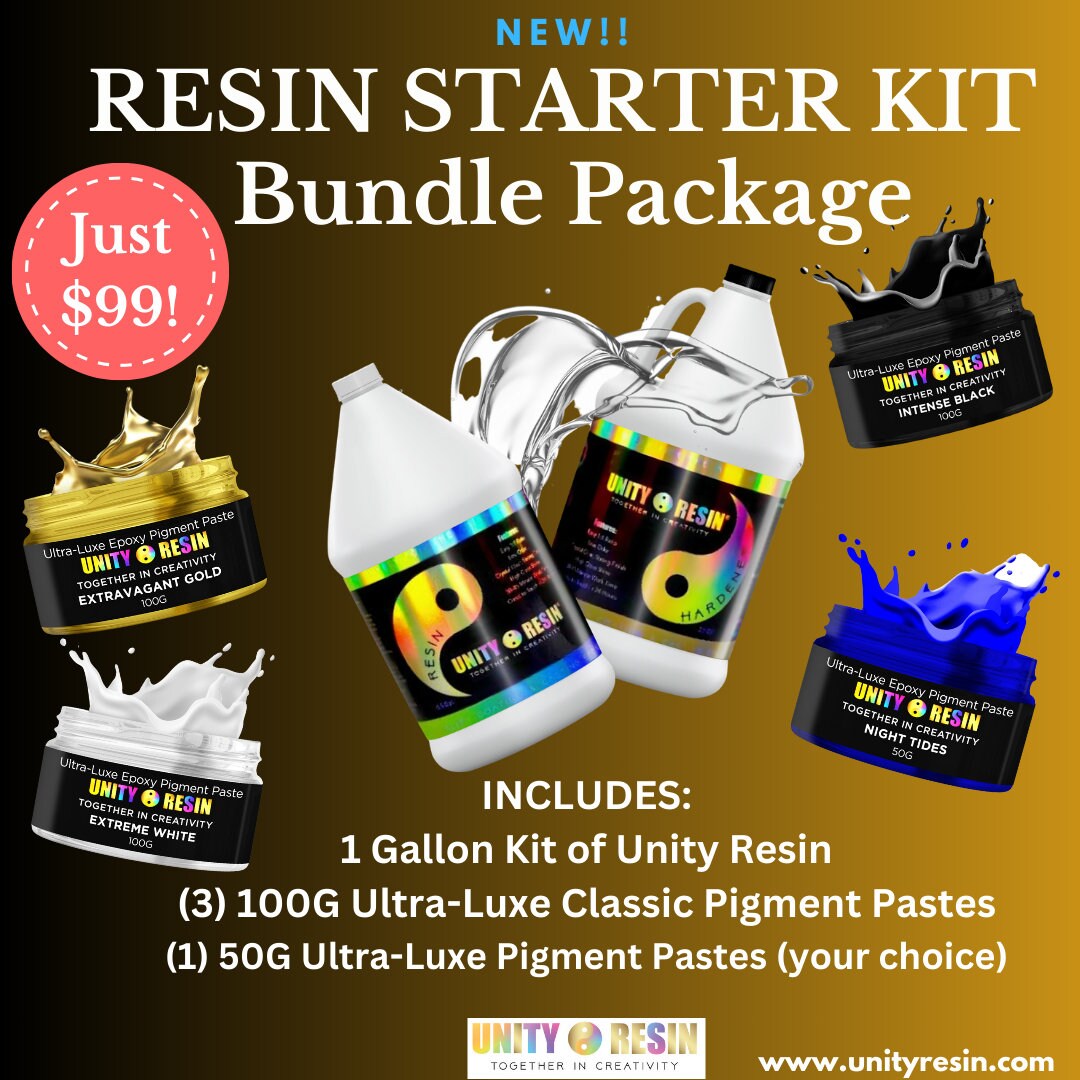 BRAND NEW Resin Art Starter Bundle Package! -includes 1 Gallon Kit of ...