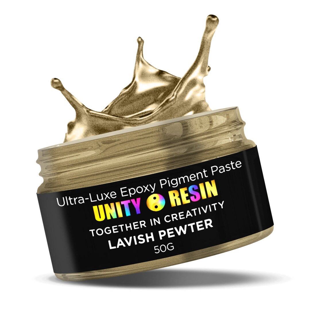 Ultra- Luxe' Epoxy Pigment Paste-lavish PEWTER Resin Craft, Resin Art ...