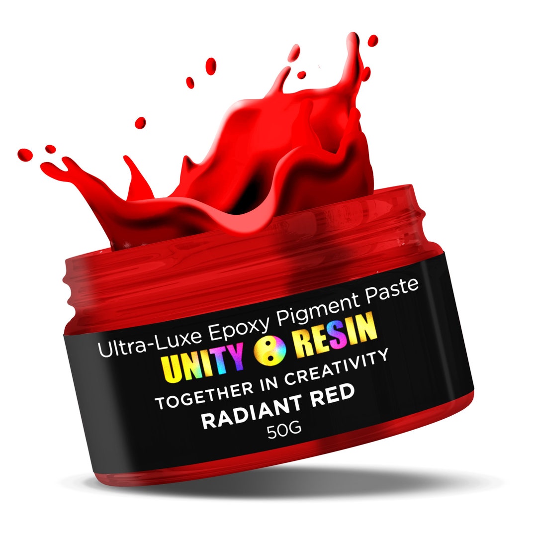 Ultra- Luxe' Epoxy Pigment Paste-radiant RED, Resin Art, Resin, Red ...