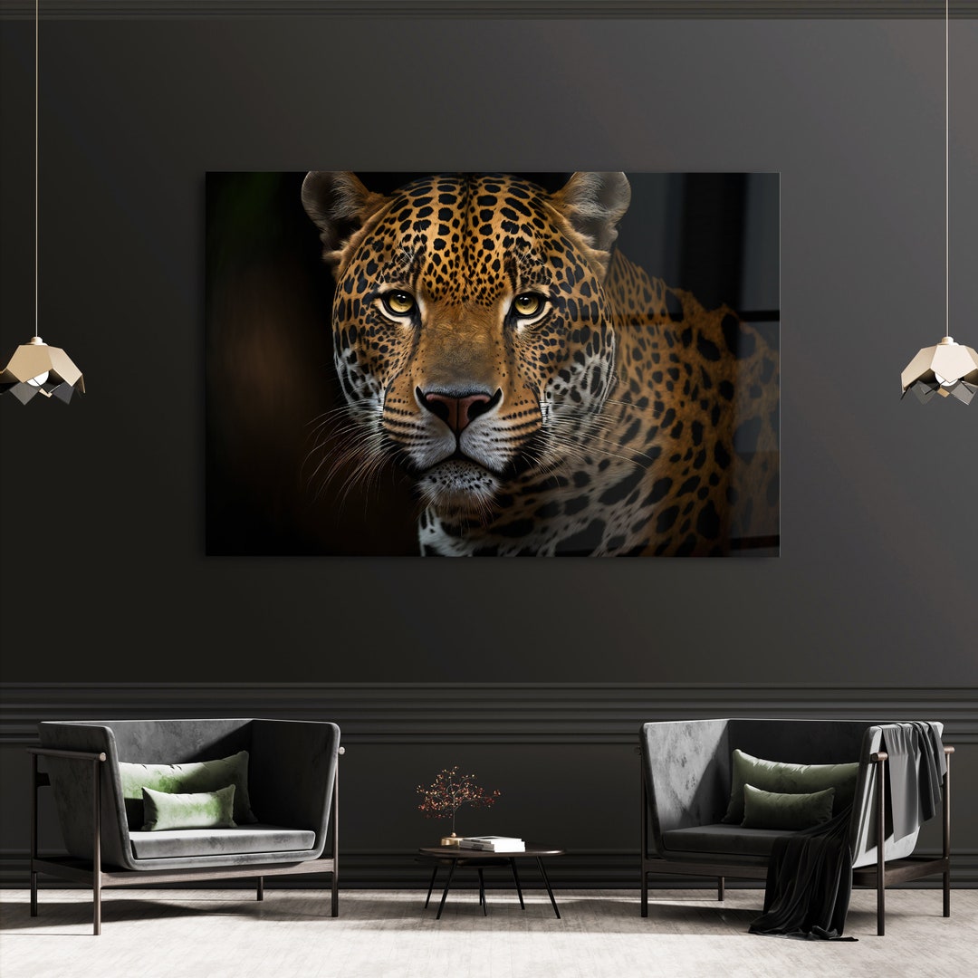 Wandbild Jaguar Portrait Animal Tier dans la nature Leinwand, Acrylglas ...
