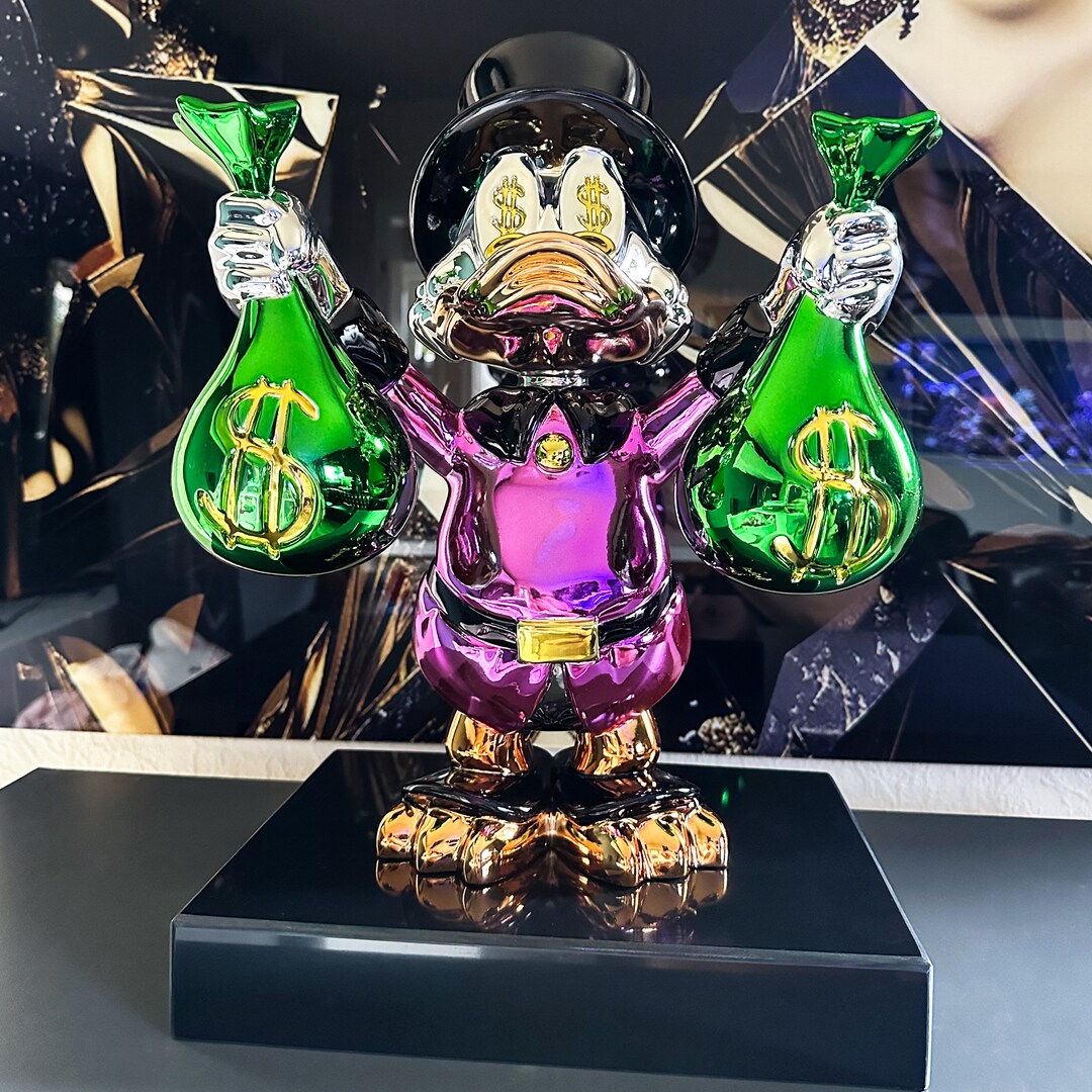 Luxus Rosa Scrooge Mcduck Statue black Base Pop Art Gold , Alec ...