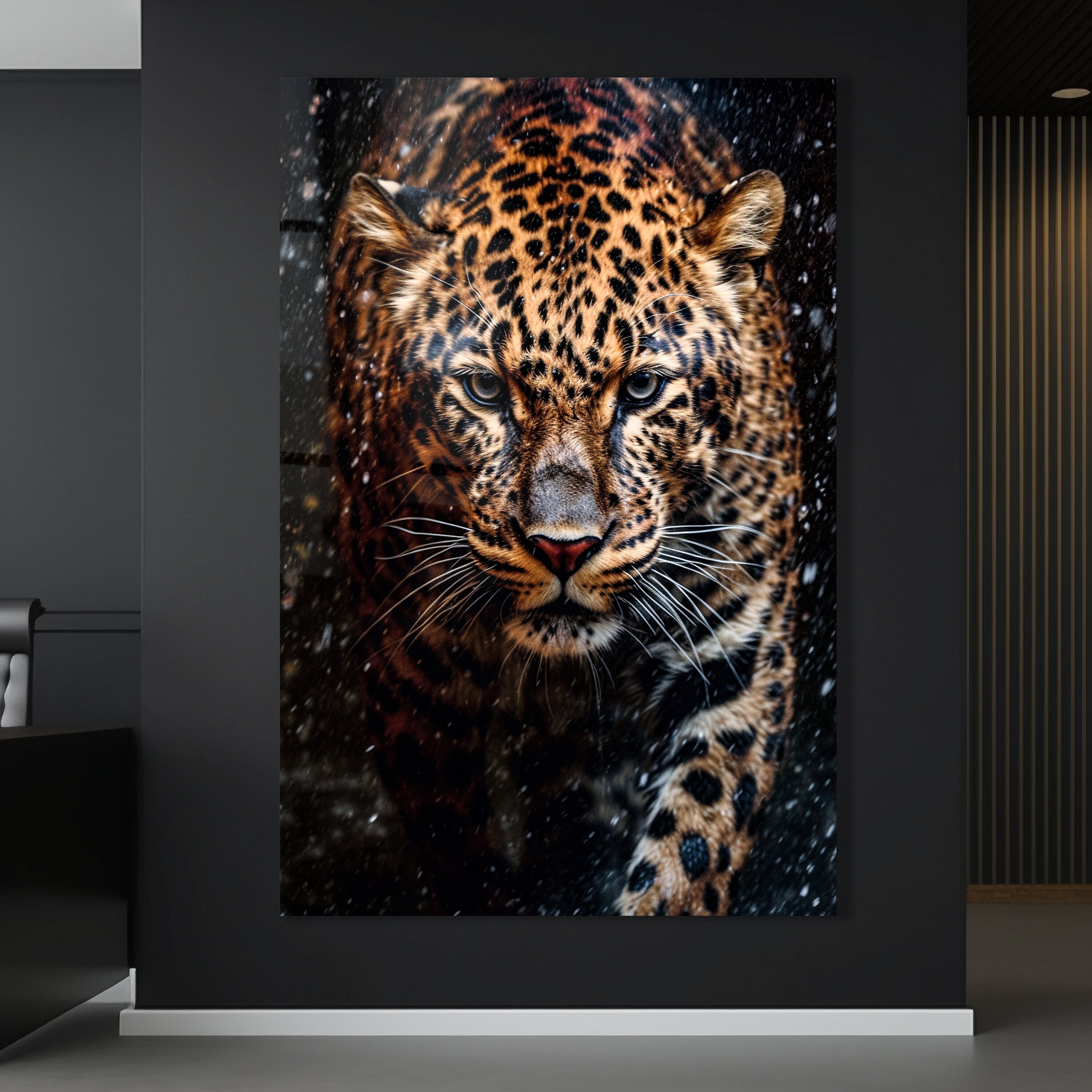 Wandbild Jaguar Portrait Animal Tier Leinwand, acrylique aluminium ...