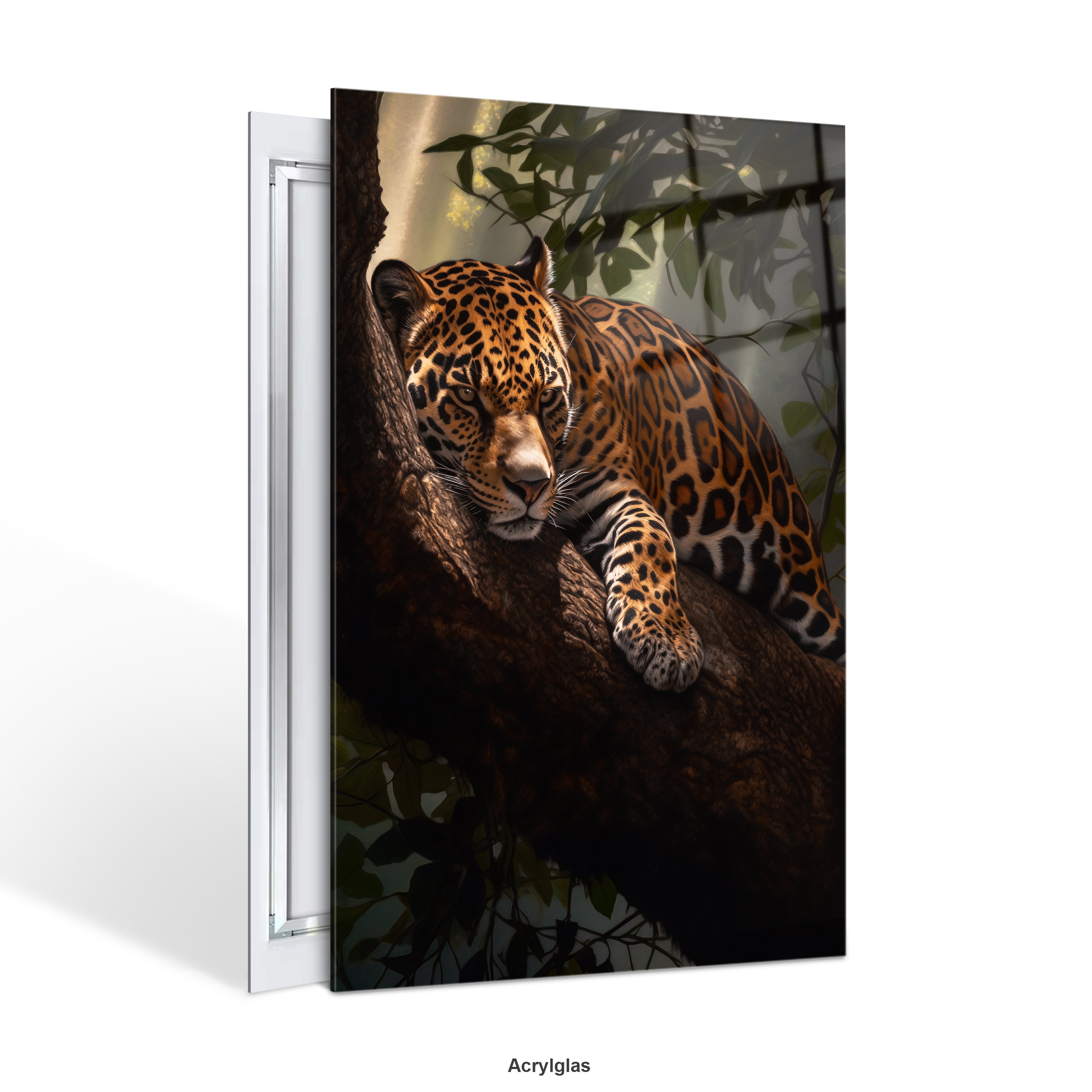 Wandbild Jaguar Portrait Animal Tier dans la nature Leinwand, Acrylglas ...