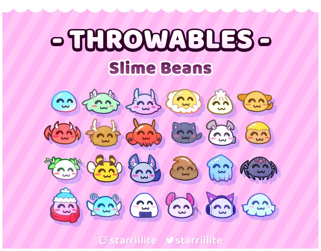 Throwable : Slime Beans (2D) - Vtuber Streaming Assets for Vnyan • Kbonk • Twitch Integrated ...