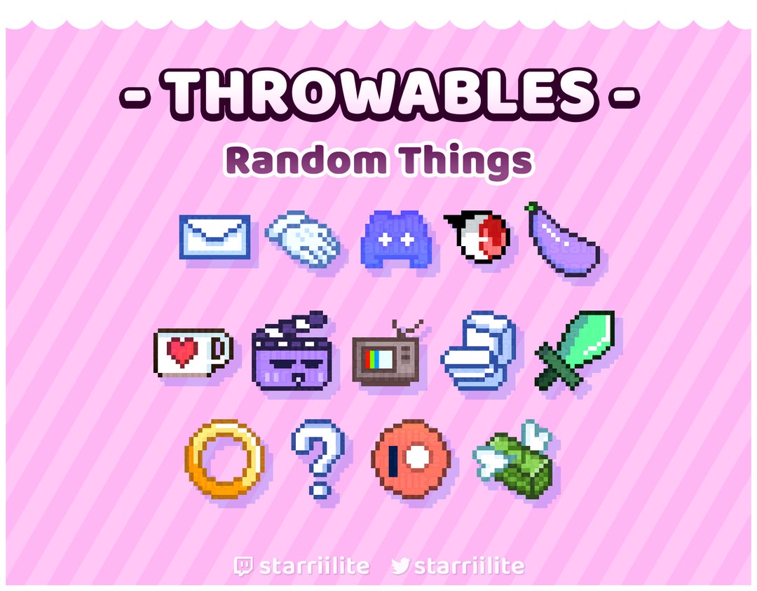 Throwable/sub/bits Badges : Random Pixel Things 2D/3D Vtuber Streaming ...