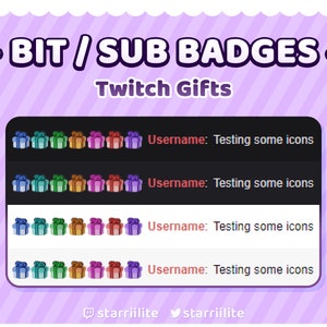 Throwable/sub/bits Badges : Pixel Voxel Twitch Gift 2D/3D Vtuber ...