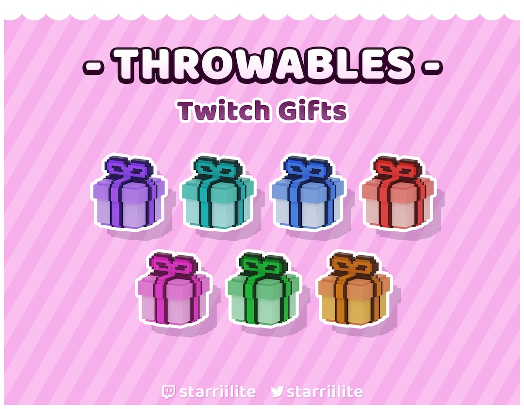 Throwable/sub/bits Badges : Pixel Voxel Twitch Gift 2D/3D Vtuber ...