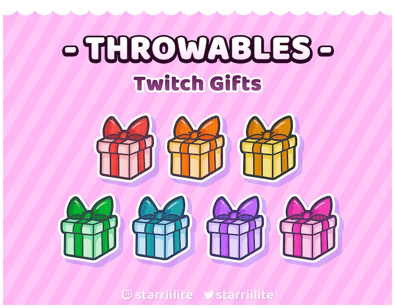 Throwable/sub/bits Badges : Pixel Voxel Twitch Gift (2D/3D) - Vtuber ...