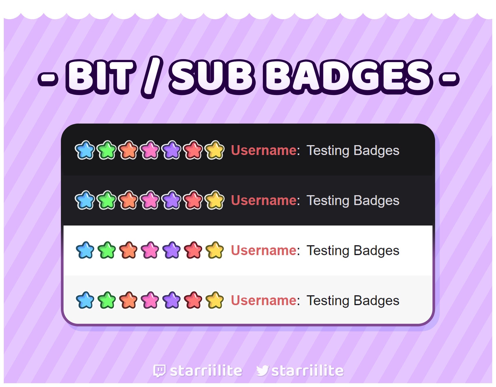 Throwable/sub/bits Badges : Cute Shapes 2D Vtuber Streaming Assets for ...